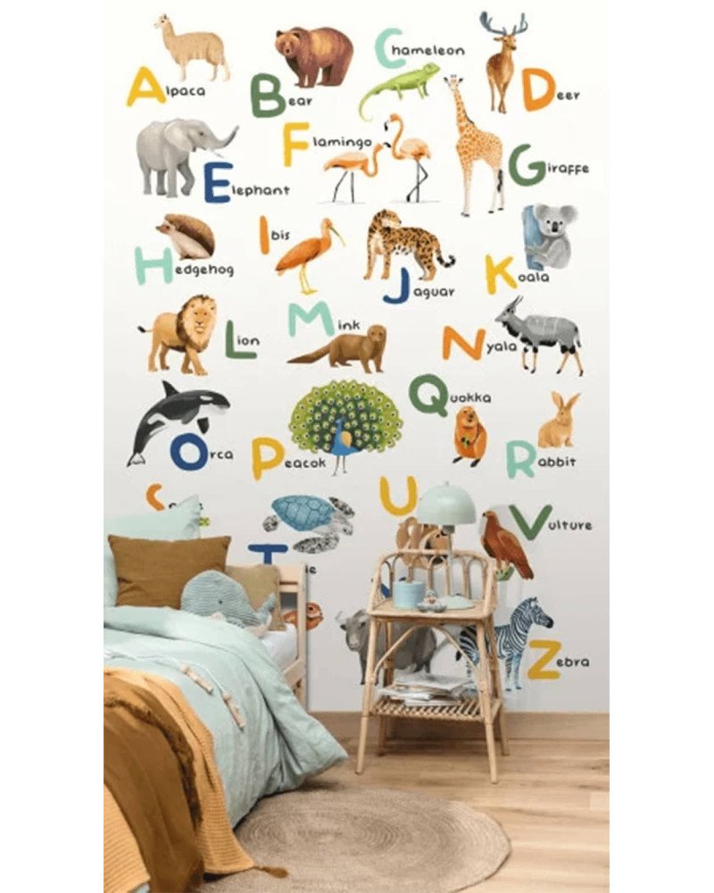 CASELIO mural wallpaper Let's Learn the Alphabet (english) (spanish ...